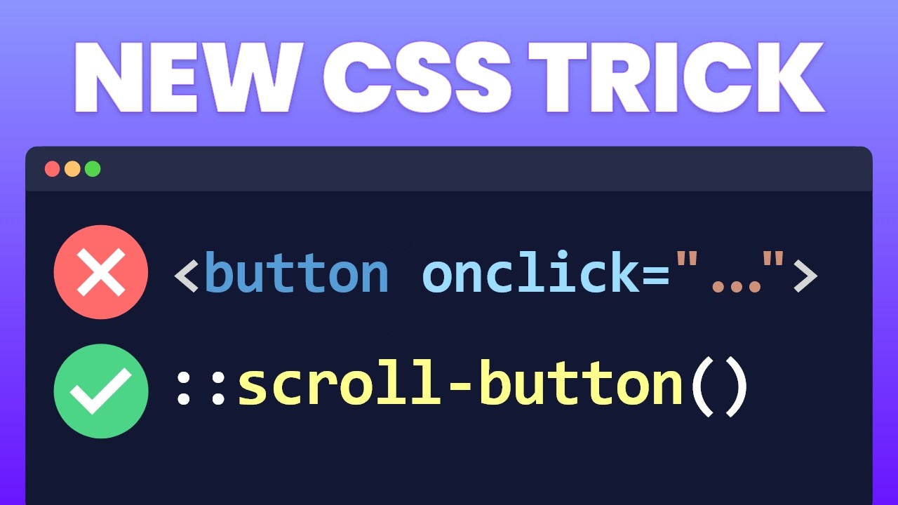 CSS ONLY Carousel? Learn ::scroll-button() in 9 Minutes