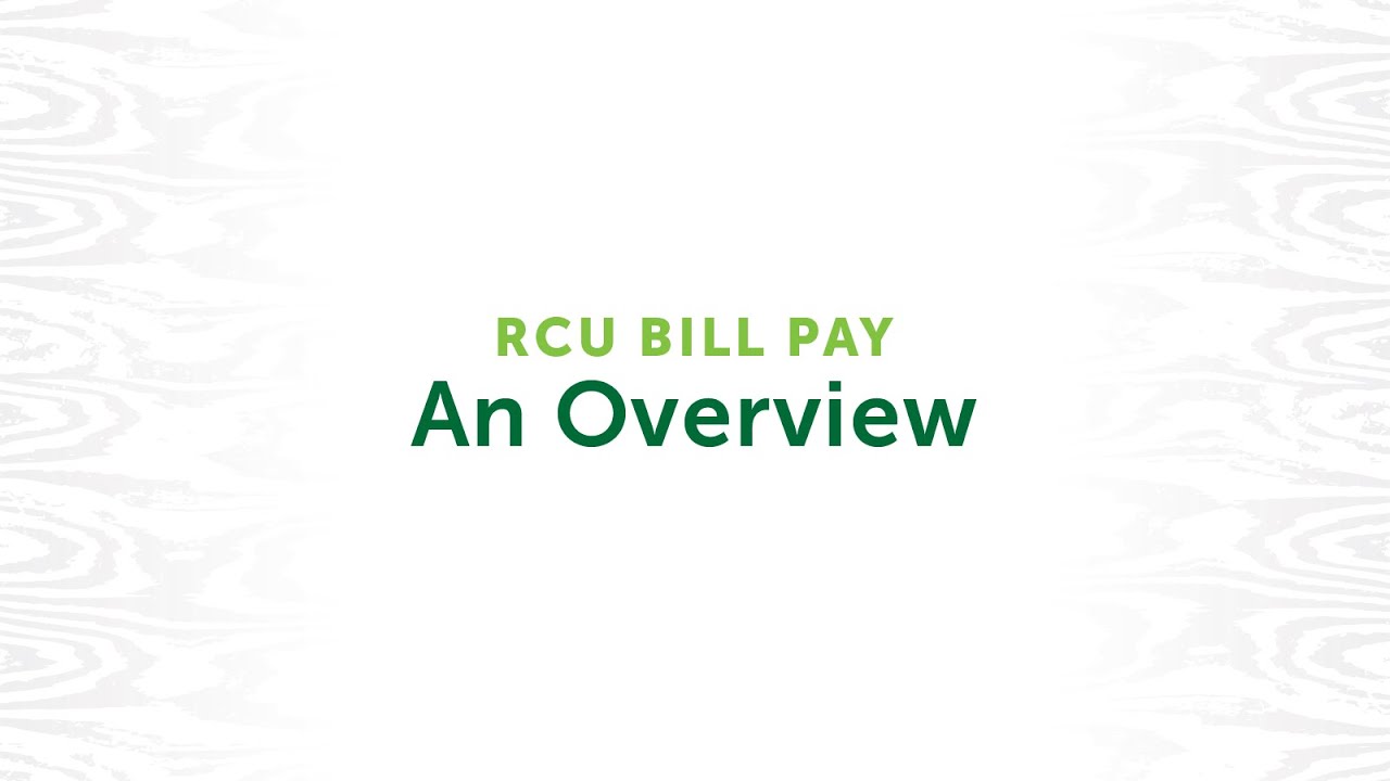 Using Bill Pay - An Overview