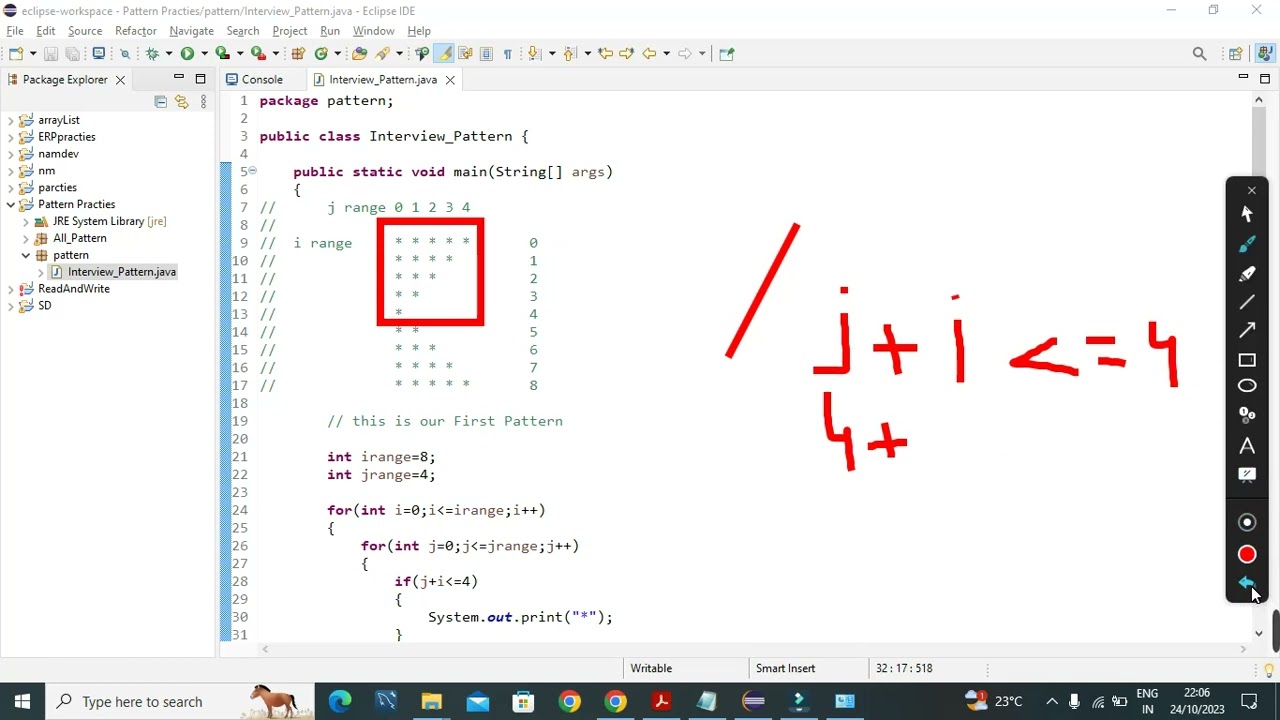 Star Pattern - 1 Program (Logic) in Java