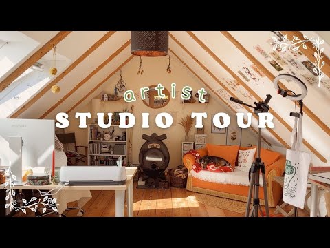2023 Art Studio Tour ???? Small Business Home Office | Cozy & Aesthetic