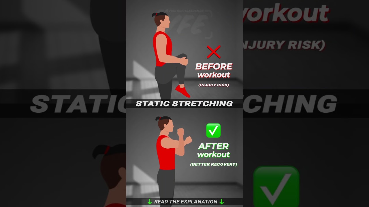 🔥 Stretching — BEFORE or AFTER Workout? #animation #fitness #tips #gym #recovery #lottie