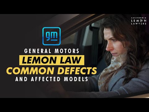 GM Lemon Law Guide: Overview of Common Defects and Affected GM Models in California