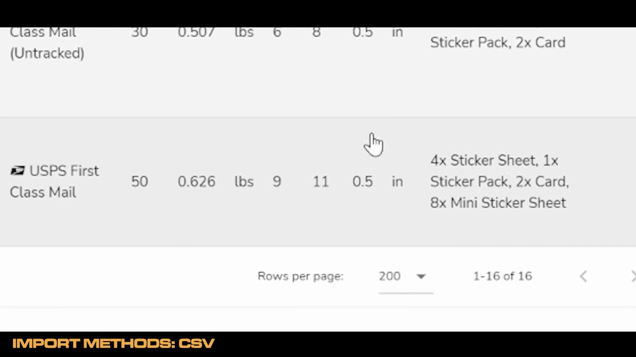 Creating New Shipment (CSV)