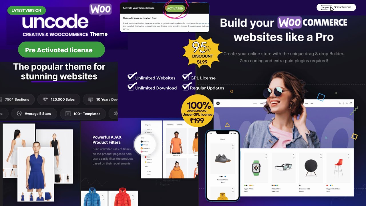 Uncode - Creative & WooCommerce WordPress Theme| Install ,Setup & Demo | GPLMate.com