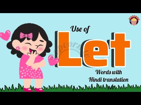 English learning use of 'let words with hindi translation for kids knowledge🫅video #popcorntv