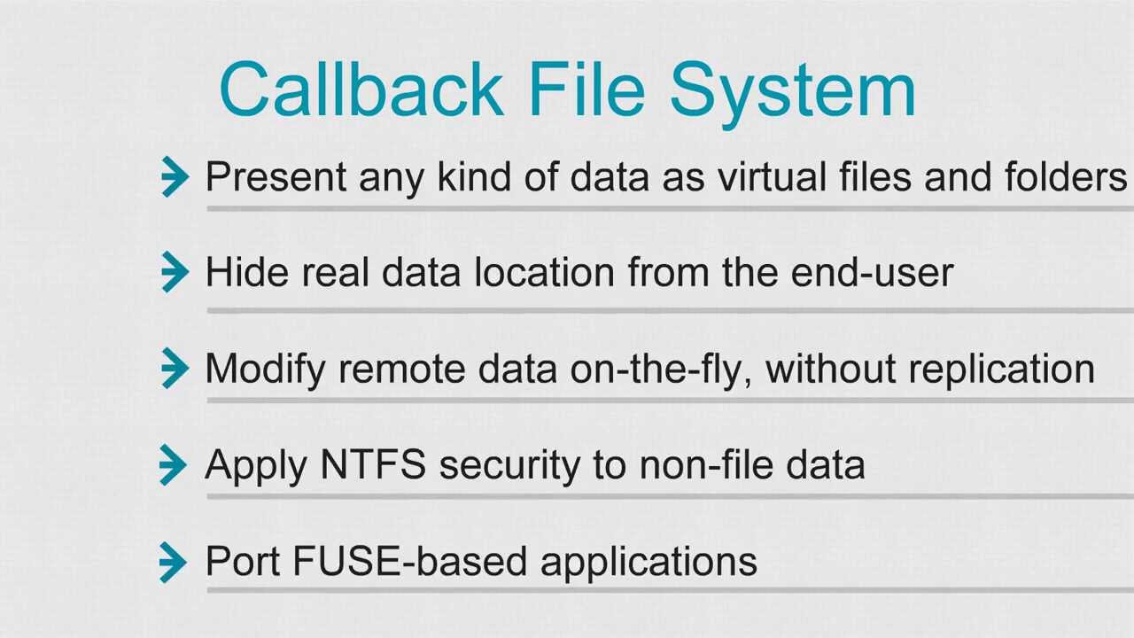 Introduction to Callback File System