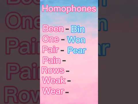 Homophones #homophones #synonyms #antonym #englishgrammar #englishlanguage #grammar #education