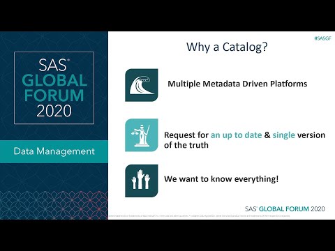 SAS Information Catalog Sneak Peek