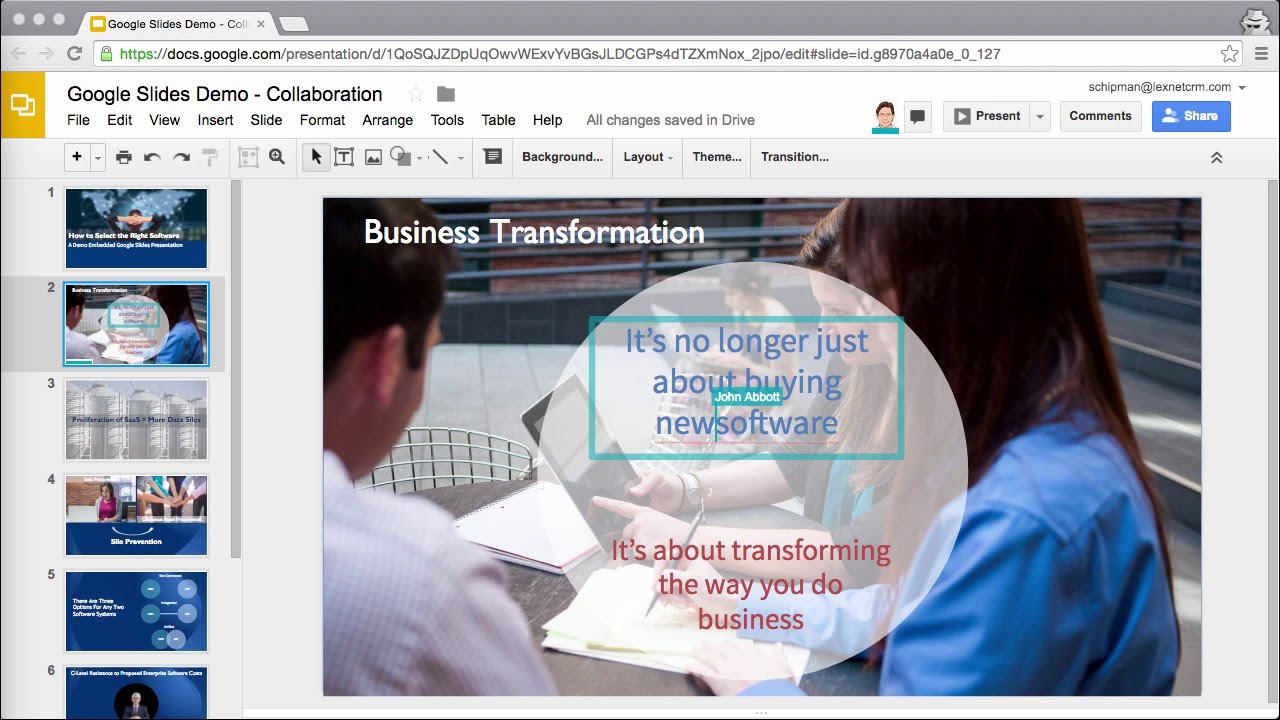Google Slides: Collaboration Examples