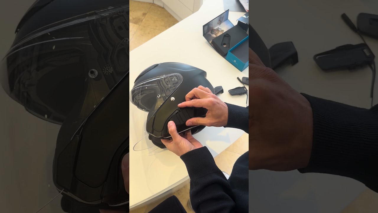 Installing a Cardo Edge onto a HJC Helmet