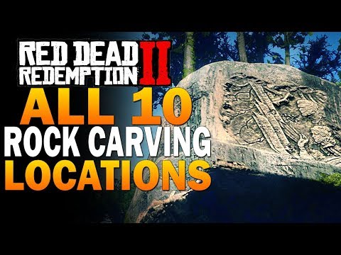 RDR2 All 10 Rock Carving Location Guide! Red Dead Redemption 2 Gameplay