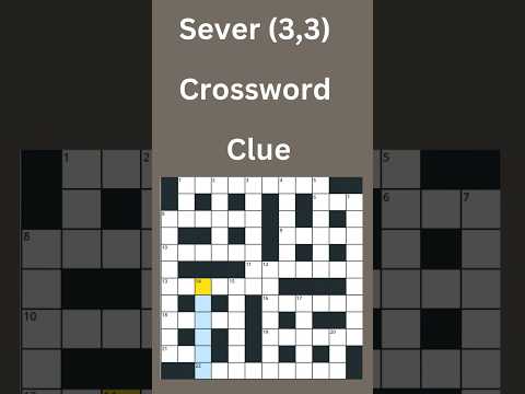 Sever (3,3) Crossword Clue #crossword #crosswordpuzzles