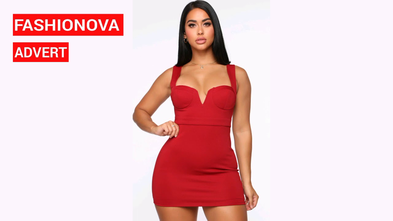 Red Mini Dress - Burgundy, Fashion Nova | FIA Fashion Advert Inc
