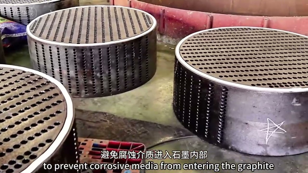 Graphite block heat exchanger for chemical industry /hydrochloric acid production