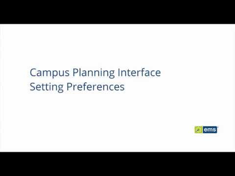 Campus: Planning Interface Set Preferences