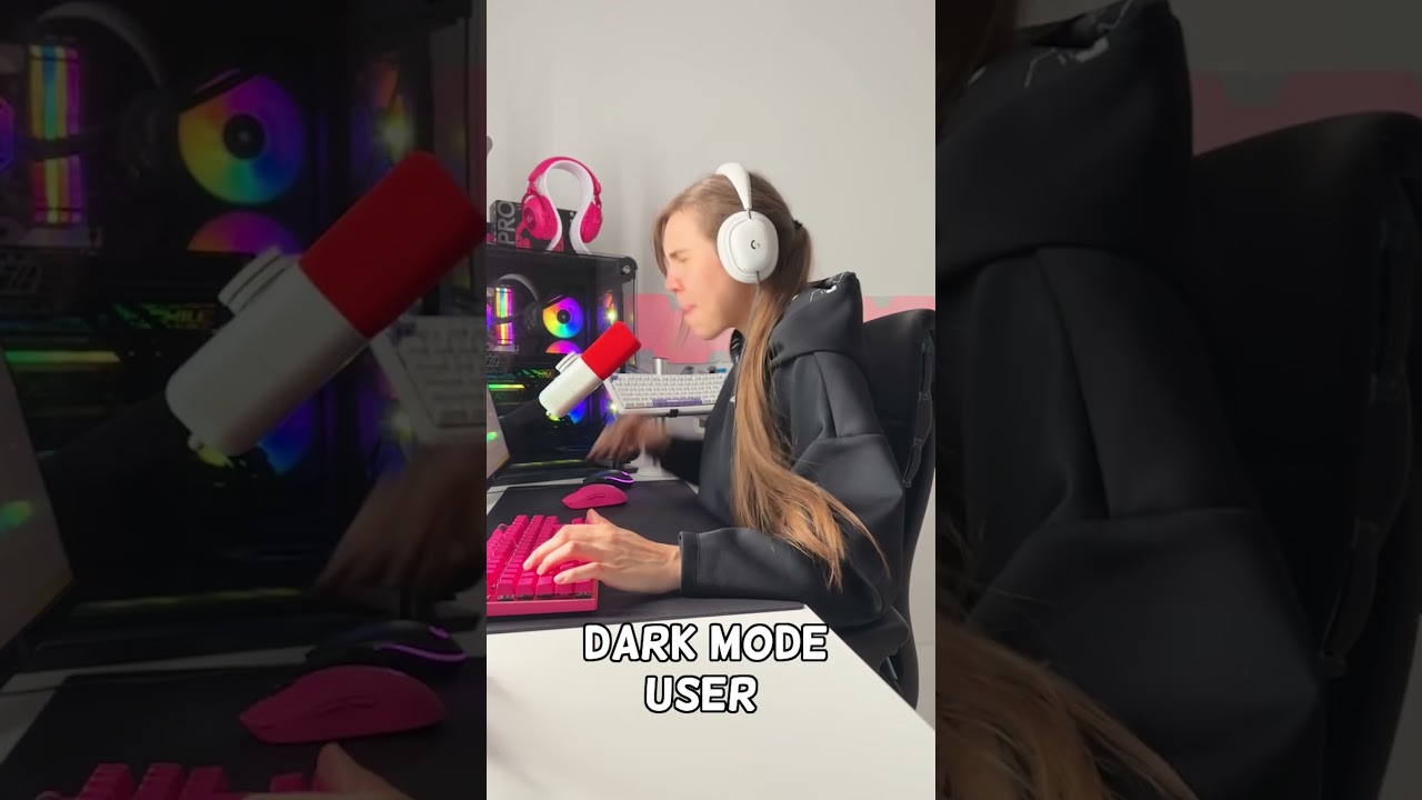 DARK MODE USER BE LIKE #shorts #funny #viral #gaming #streamer #darkmode #darktheme