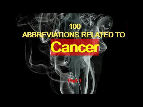 100 Abbreviations related to Cancer