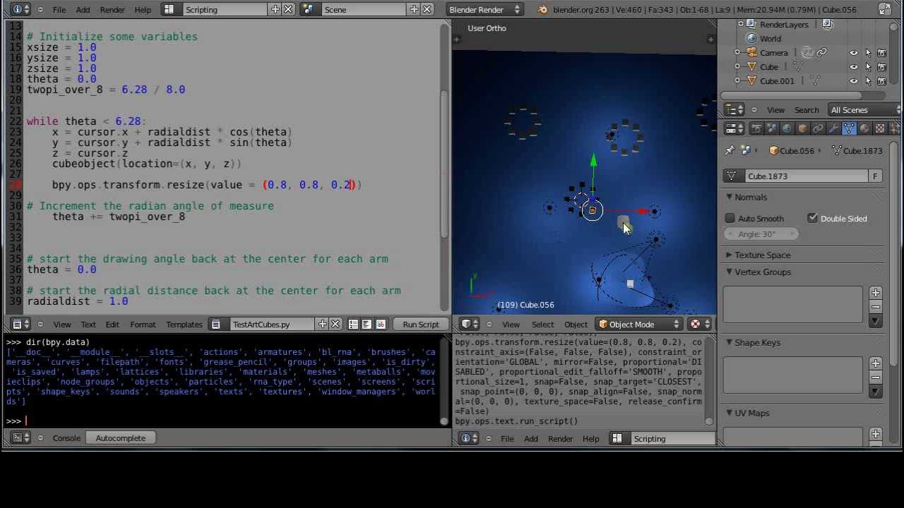 Blender 2.6 Tutorial - Basic Python Programming - Part 2