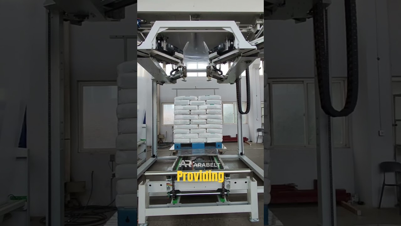 📦 Stretch Hood Pallet Wrapping Machine in Action! 🏭 #logistics #warehouse #chinafactory