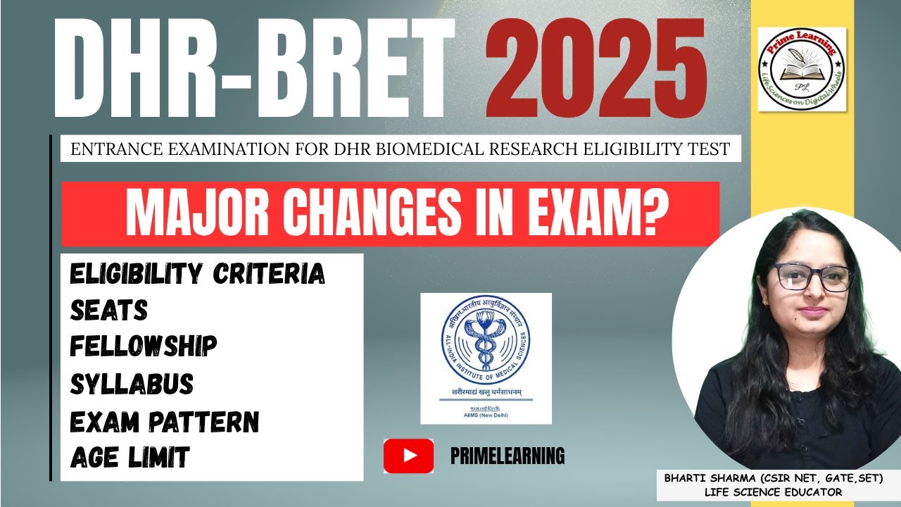 DHR-BRET 2025 Exam Pattern Changes | Exam Pattern, Syllabus, Seats, Fellowships | ICMR Latest Update