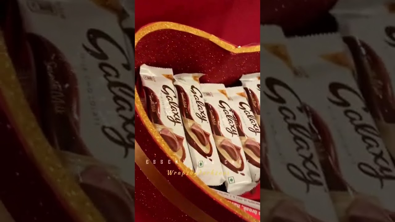 Heart Shaped Chocolate Box outside filled with yummy Ferraro Rochers & Roses and more chocolates in.