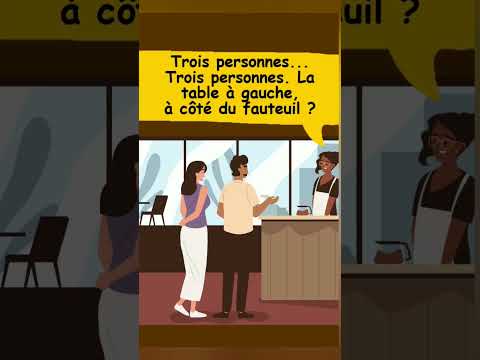French Restaurant Conversation: Learn Prepositions of Location