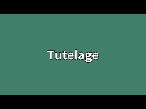 Tutelage Meaning