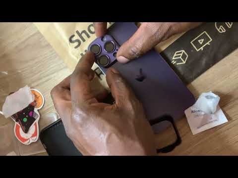 Installing a camera protector for iphone 14 pro max from amazon stores