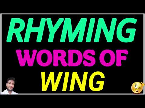 Wing rhyming words | wing ka rhyming word kya hai | 5 Rhyming word of wing