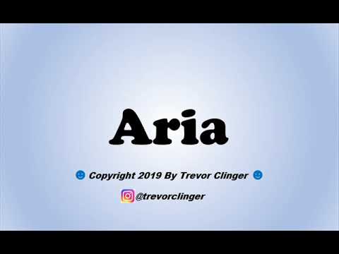 How To Pronounce Aria