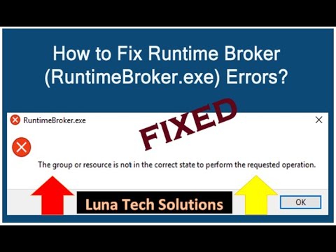 How to fix a runtime broker in Windows 10/11