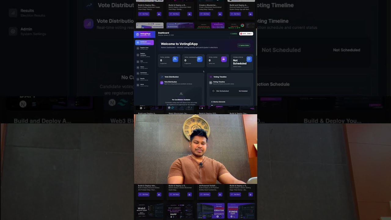 Voting DApp Project #dapp #dappdevelopment #web3 #blockchaincourse #vibecoding #solidity #aiagent