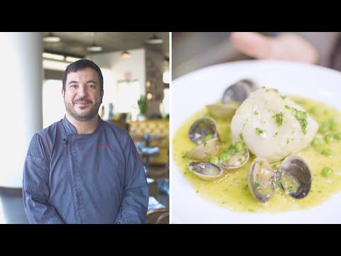 Impress your date with SER Chef David Sierra's recipe for sea bass in a garlic and parsley sauce