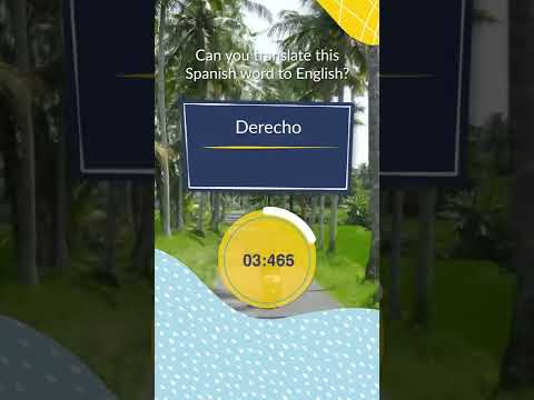 Spanish Quiz: What is "Derecho" in English? #Short