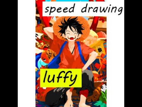 Luffy Speed Drawing | One Piece Digital Art Timelapse | Procreate Anime Fan Art Tutorial