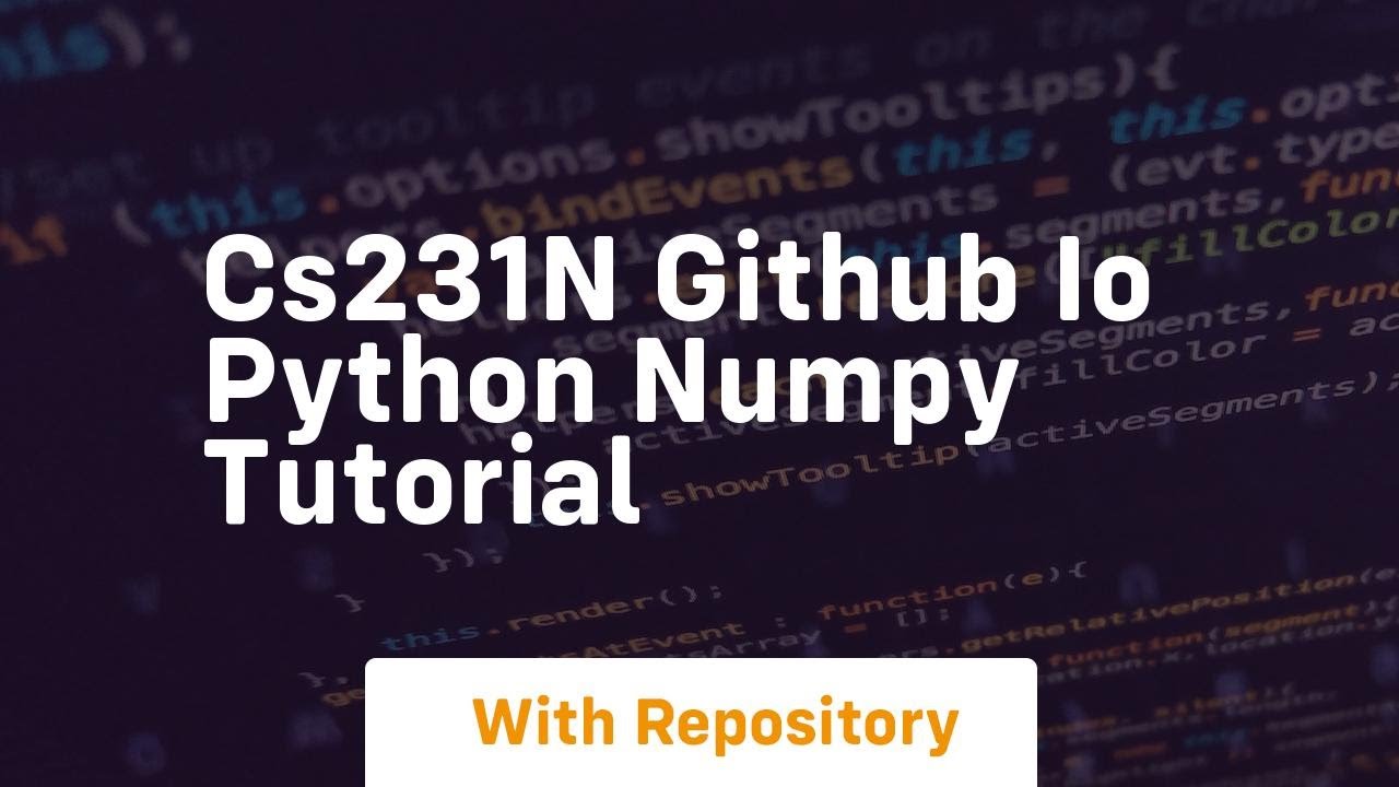 cs231n github io python numpy tutorial