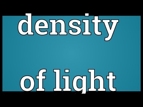 Density of light Meaning