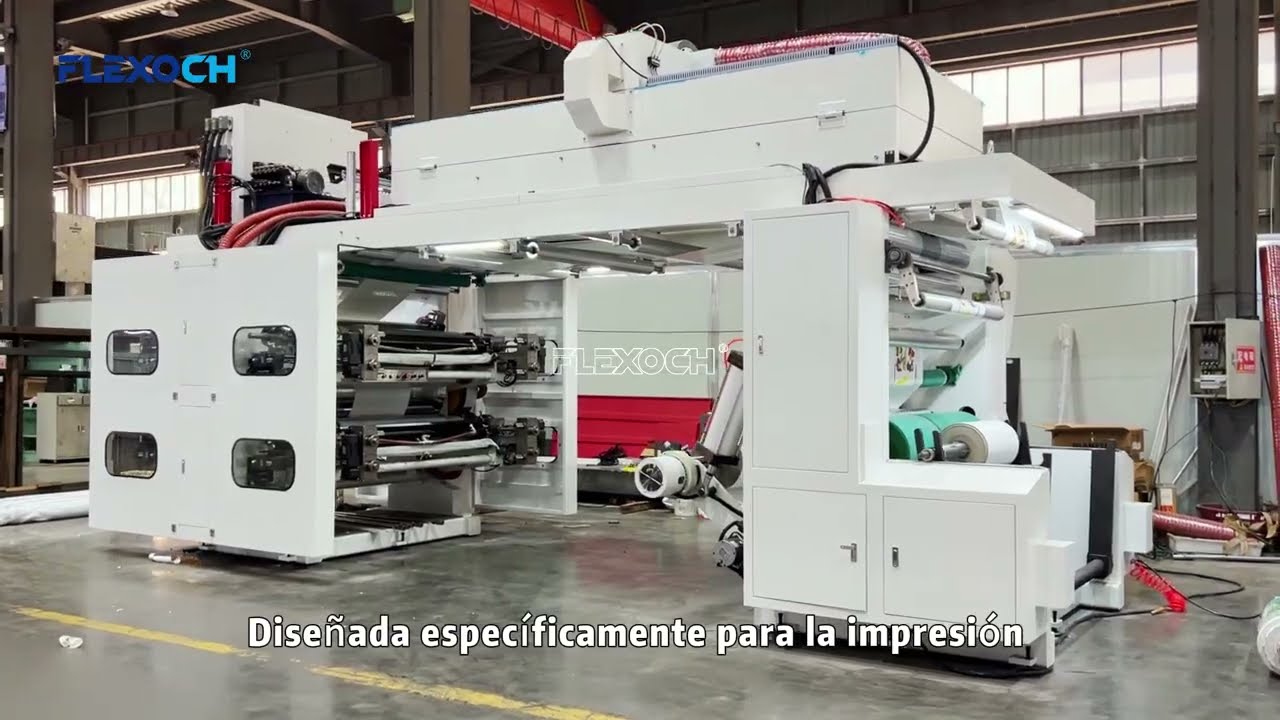impresora flexografica de tambor central de 4 colores para papel