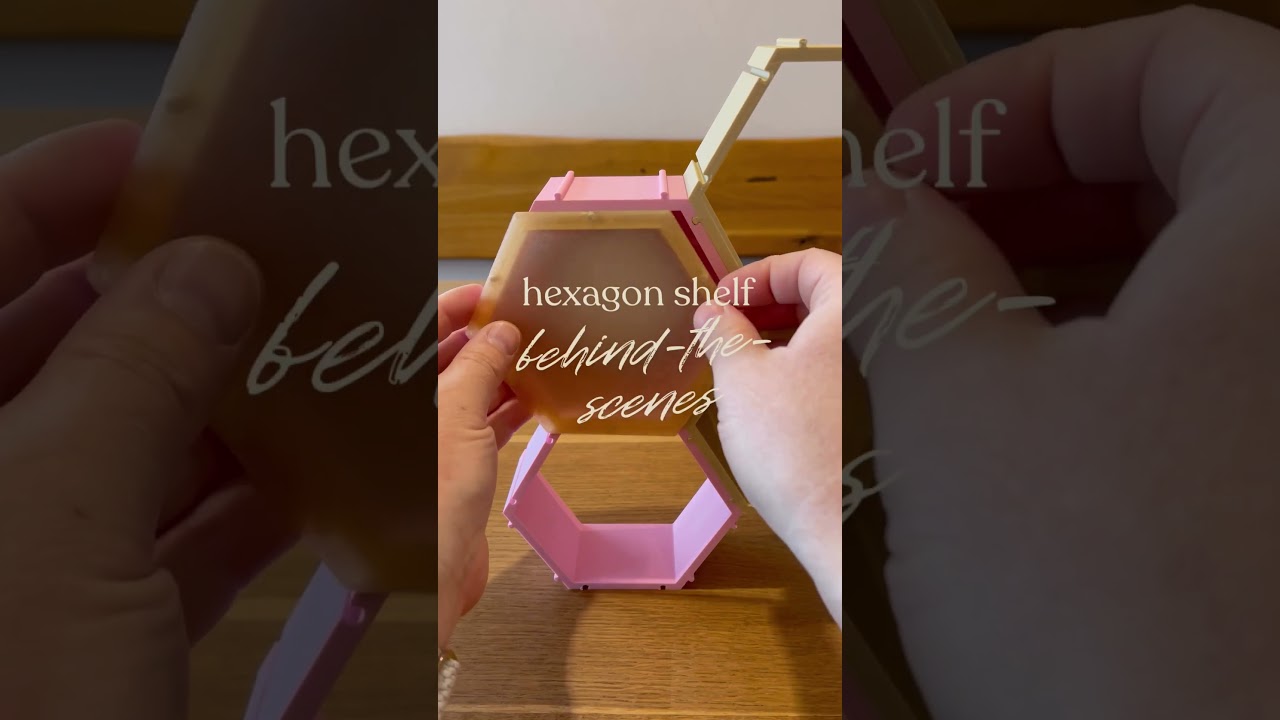Assemble your new hexagon shelf with me. #3dprint #homedecor #walldecor #toys #etsy