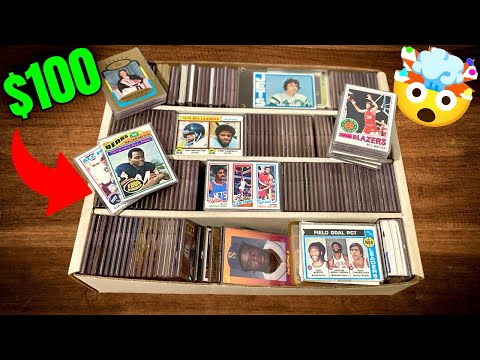 I BOUGHT $100 BOX OF VINTAGE SPORTS CARDS FROM GOODWILL!