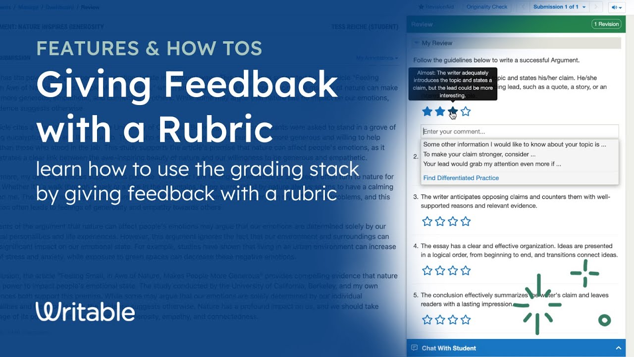 How to Give Feedback with a Rubric