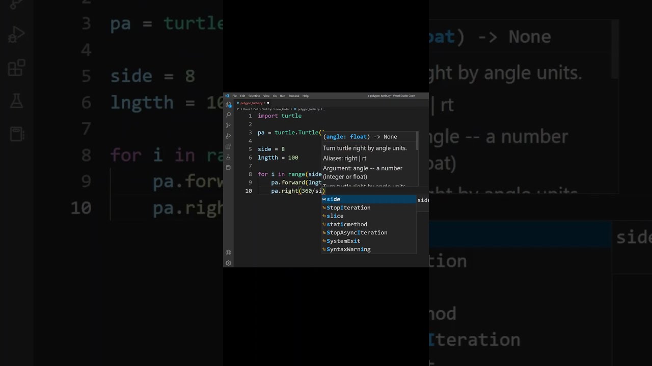 Polygon using Python turtle