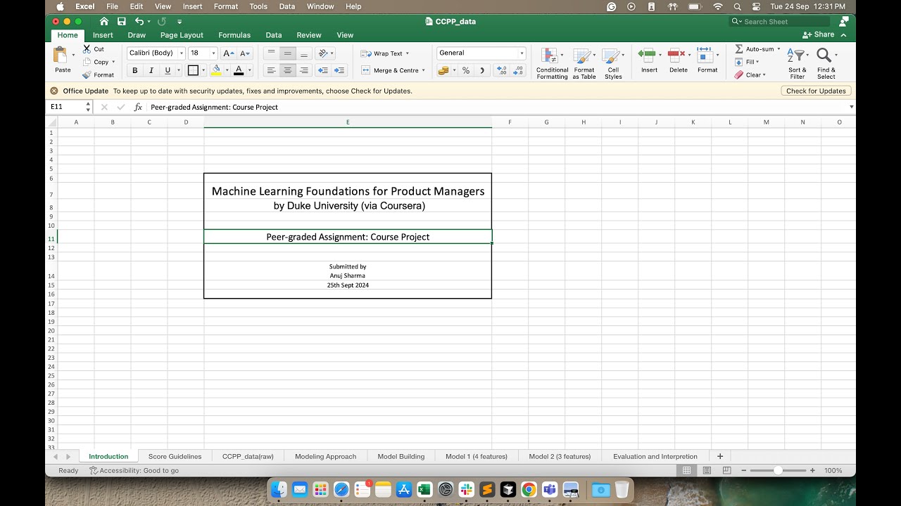 Peer-graded Assignment: Course Project (Machine Learning Foundations for Product Managers)