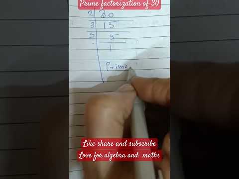 PrimeFactorisation of 30| prime factors of 30|gunankhandgyatkare|#factors#shorts#maths