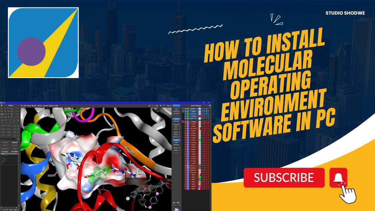 How to install Molecular Operating Environment (MOE) Software in PC in 5 minute