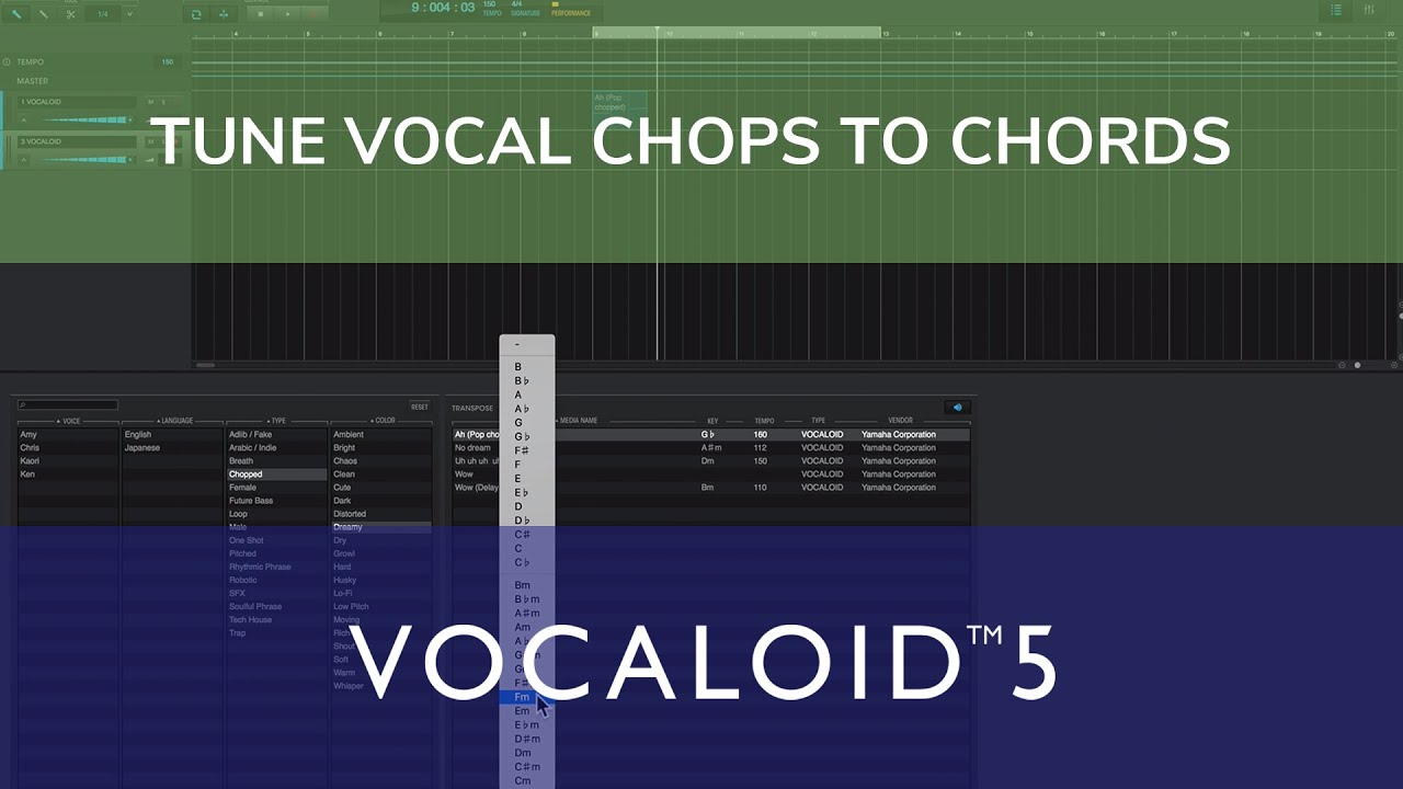 Tips - Tune Vocal Chops To Chords with VOCALOID5 (without music theory)