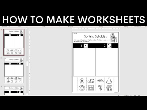 Teacher PowerPoint Tutorial: How to make your own worksheets