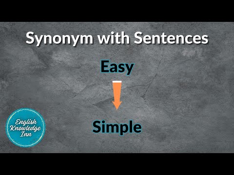 Synonyms of easy | English synonyms sentences | Sentence synonym