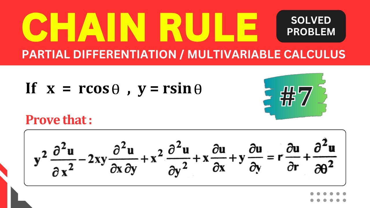 CHAIN RULE OF PARTIAL DIFFERENTIATION SOLVED PROBLEM 7 | MULTIVARIABLE CALCULUS @TIKLESACADEMY
