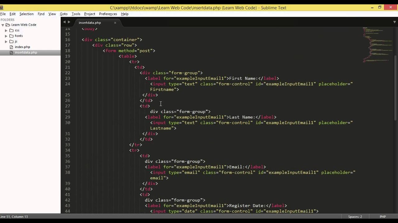 php with msyqli and bootstrap insert data by form